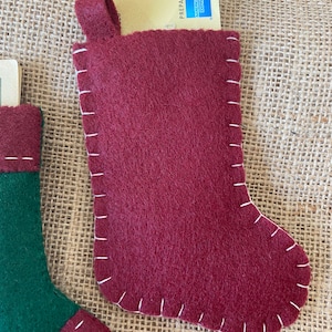 Mini Felt Christmas Stocking Pattern: Gift Card Holder (PDF Pattern) - Etsy