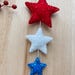 Patriotic Stars Ornament Pattern PDF, Red White Blue Felt Sewing ...