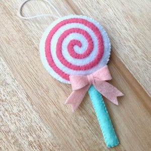 Lollipop Felt Christmas Ornament Pattern PDF, Pastel Candy Ornament ...