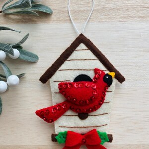 Cardinal Felt Christmas Ornament Pattern, Easy Christmas Felt DIY ...