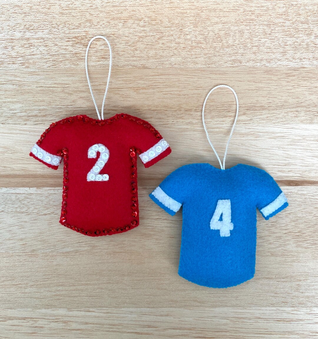 Felt Football Jersey Ornament Pattern: DIY Team Decor (PDF Pattern) - Etsy