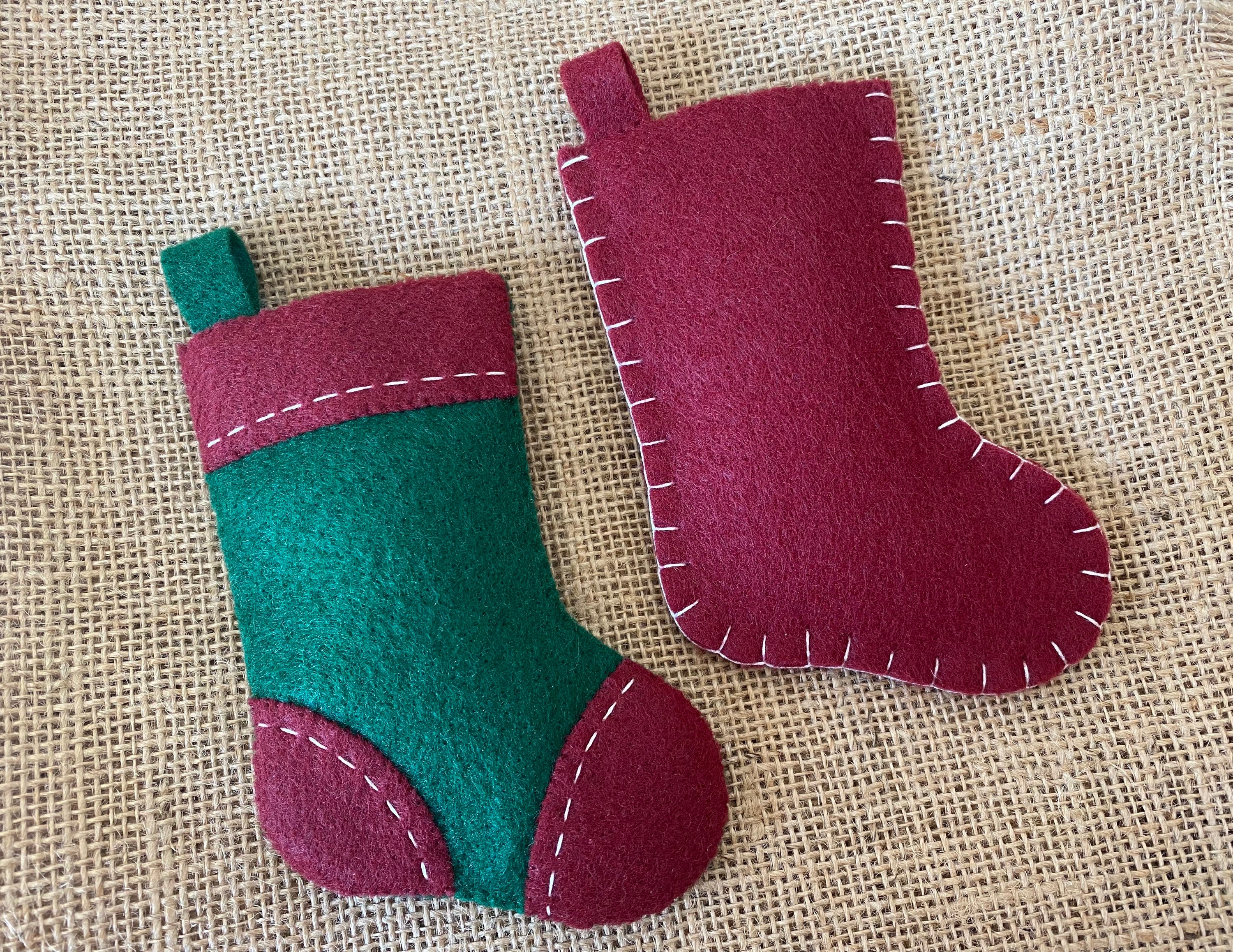 Mini Felt Christmas Stocking Pattern: Gift Card Holder (PDF Pattern) - Etsy