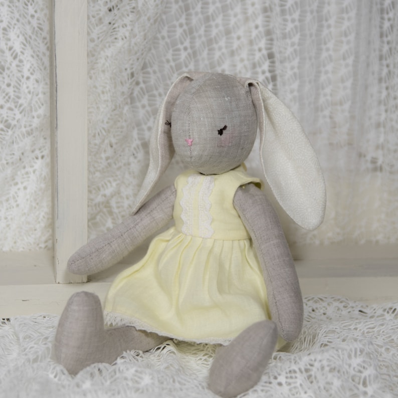 Linen Toy Clothes Ballerina Bunny Stuffed Animals Baby Nursery Decor ...