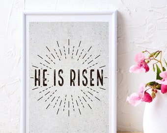 Biblical Affirmation He is Risen Easter Bulletin Board Kit - Etsy