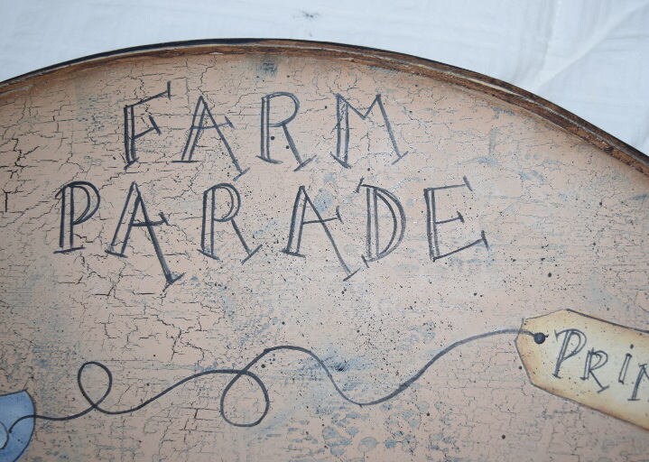 Farm Parade Plaque With Buttons Terrye French Design Hand Painted by ...