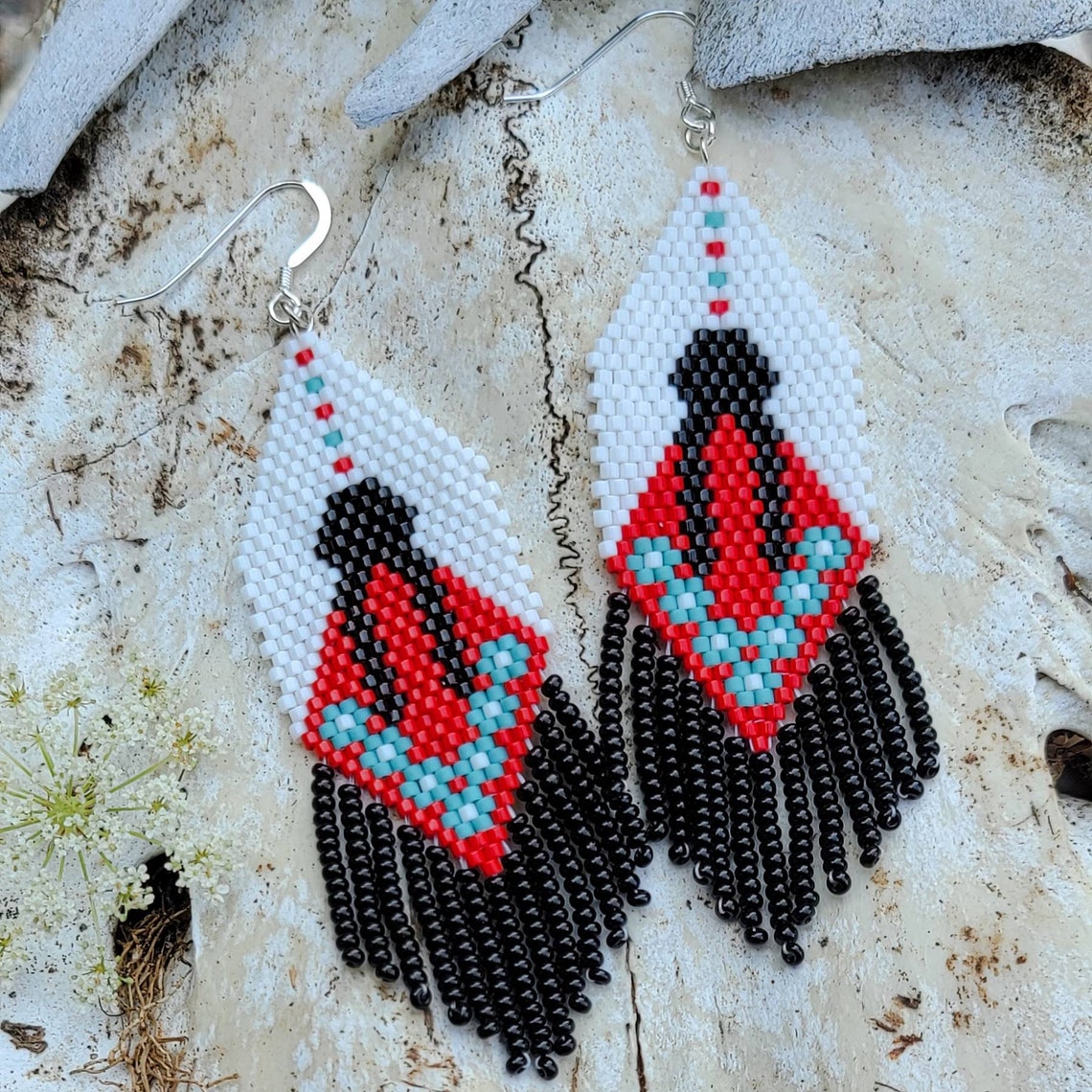 MMIW Native American Beaded Earrings - Etsy