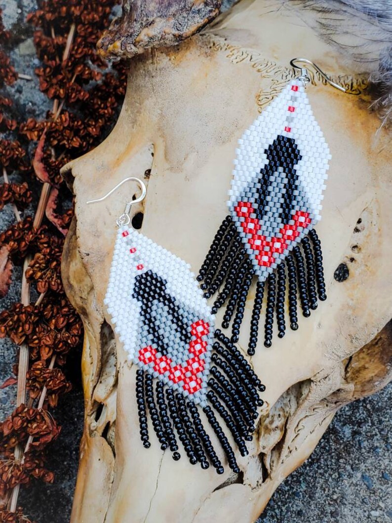 MMIW Native American Beaded Earrings | Etsy