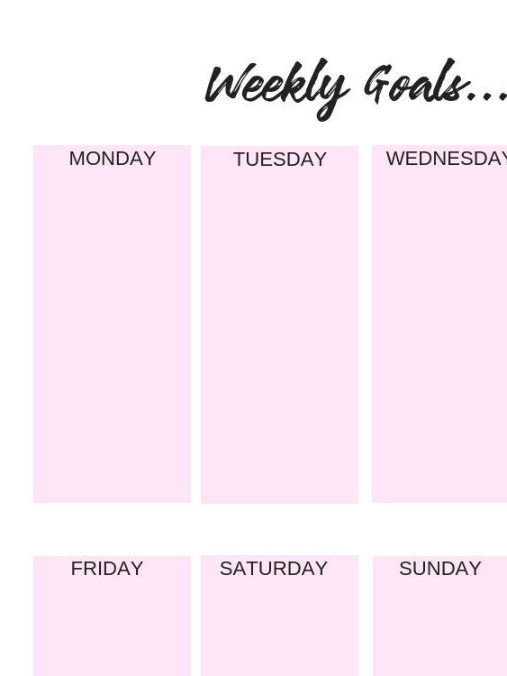 Weekly Planner Printable Pink - Etsy