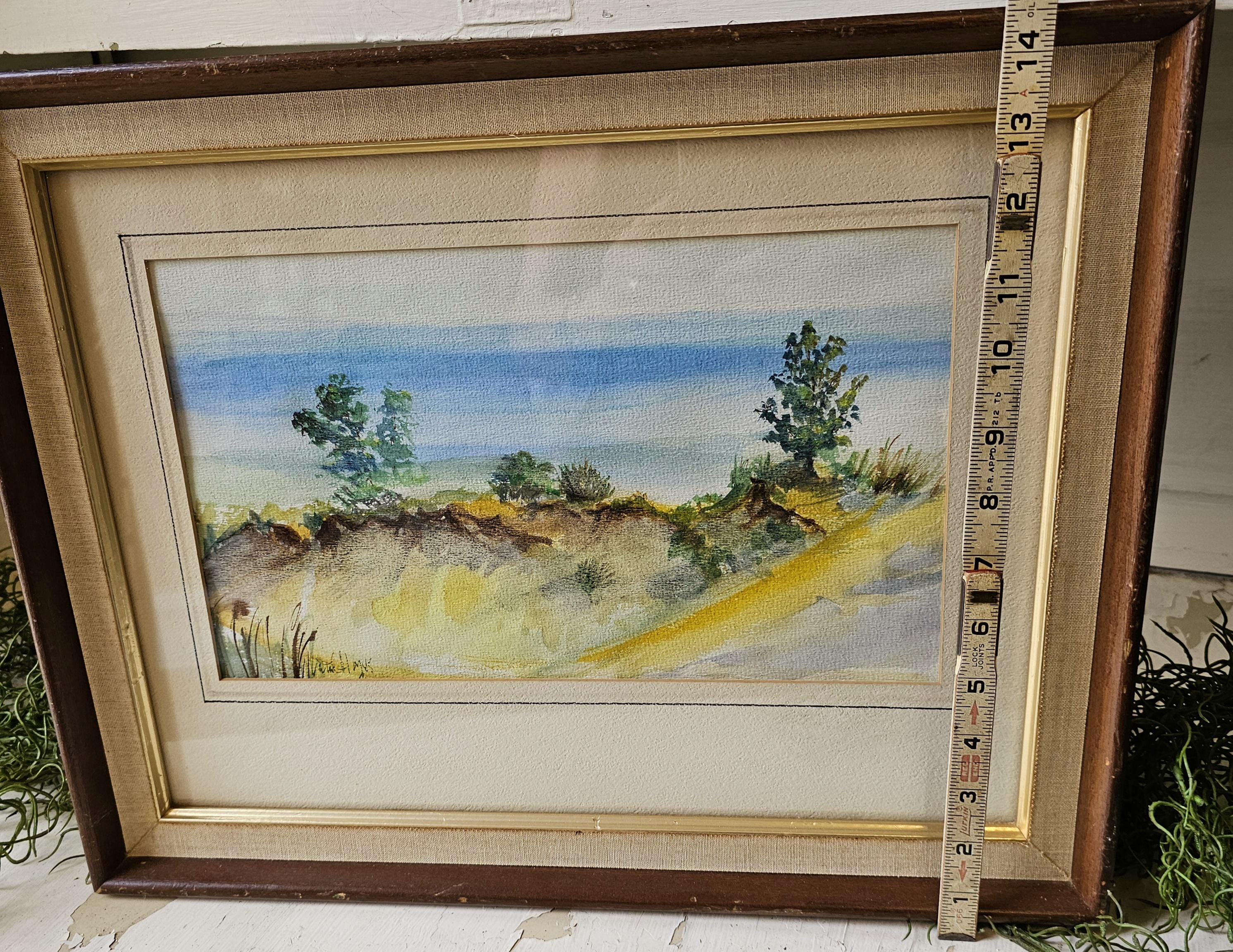 Signed Hayes Vintage Watercolor Oceanscape - Etsy