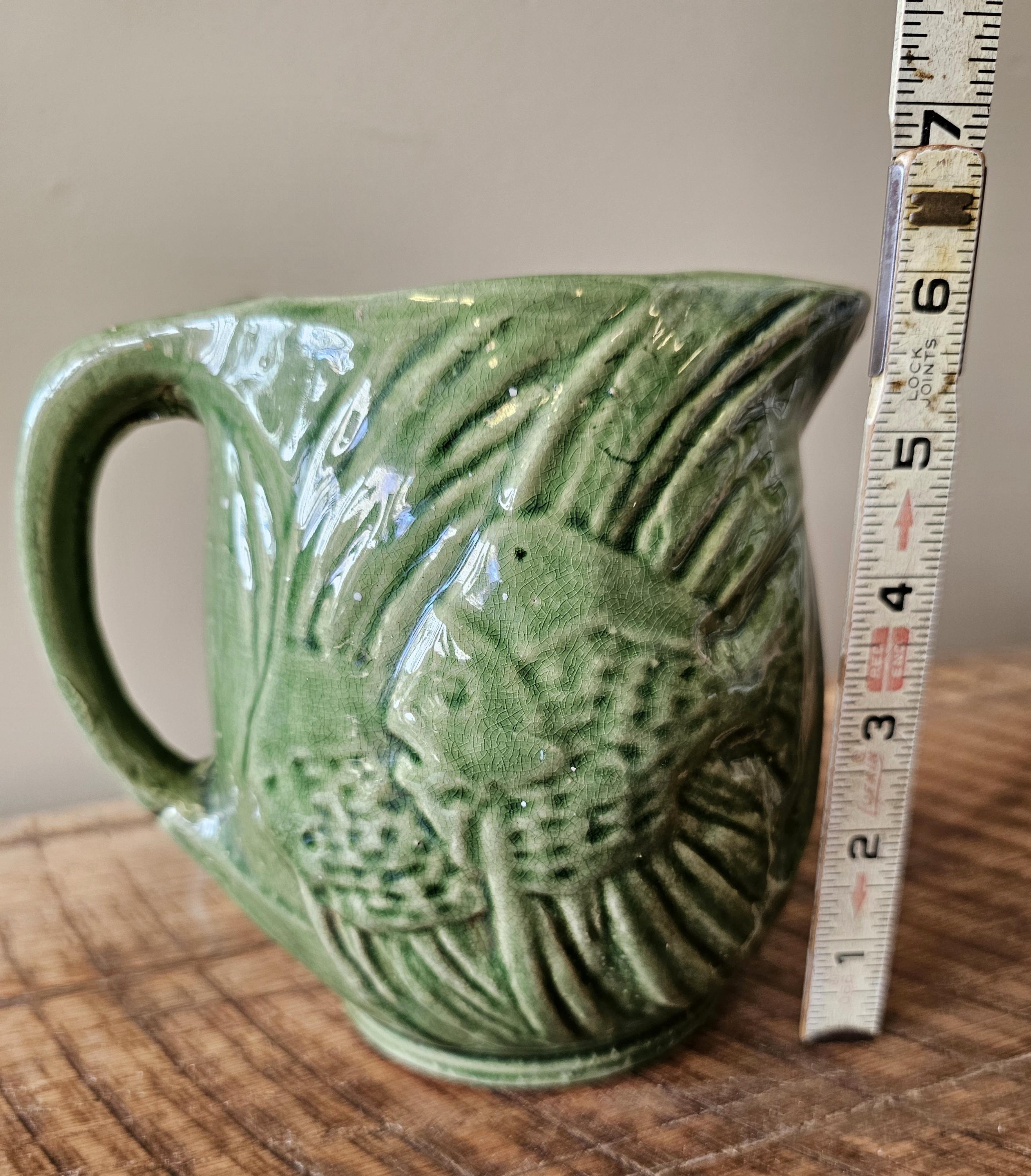 Vintage Mccoy Green Angelfish Pitcher - Etsy