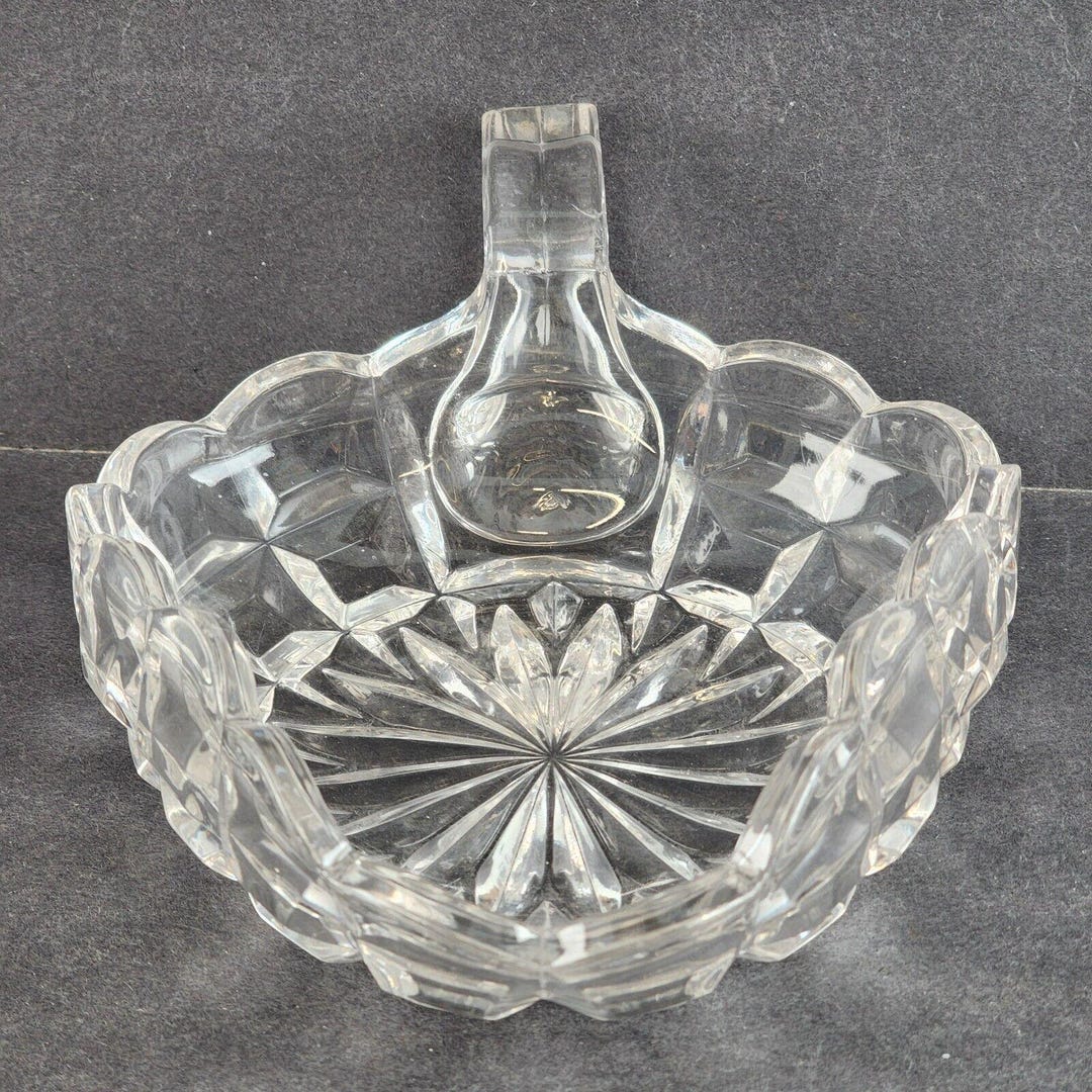 Duncan Miller Triangle Nappy Block Pattern Handled Candy Relish Dish ...