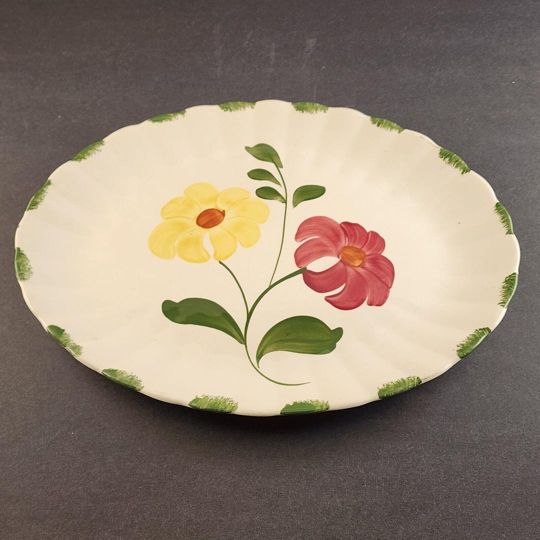 Southern Potteries Blue Ridge Pattern Beth Design Hand Painted 13" Oval ...