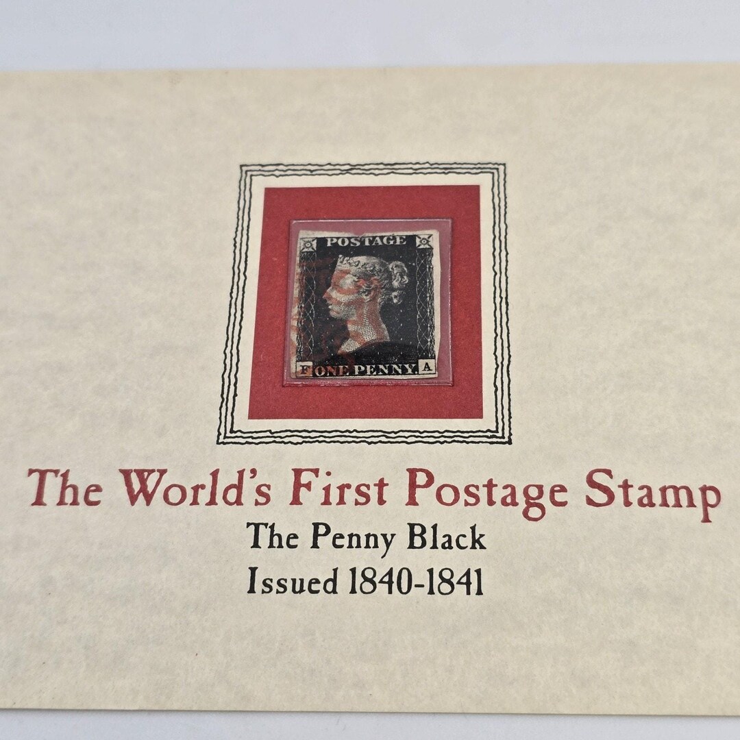 Worlds First Postage Stamp 1840 Penny Black Great Britain Collector ...