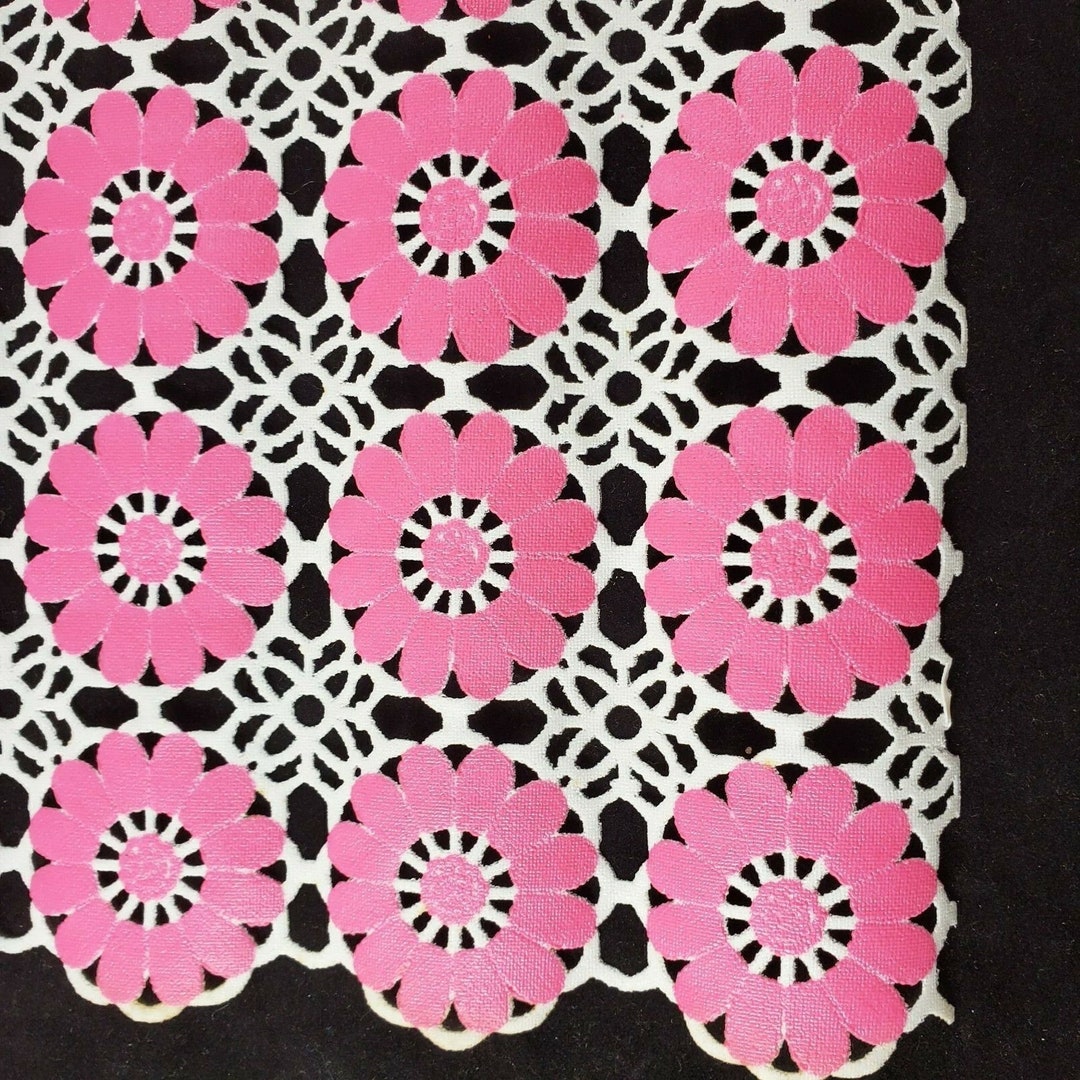 Shelf Liner Table Runner 1960s 1970s Vintage Flower Power Hippy Groovy ...