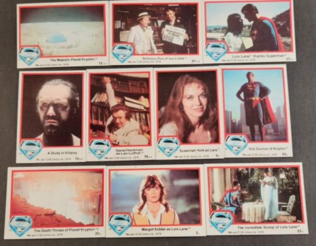 1978 Superman Trading Cards Movie Facts Scenes Dc Comics Lot - Etsy
