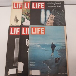 6 Life Magazine's Set From 1968 Robert Kennedy Martin Luther King ...
