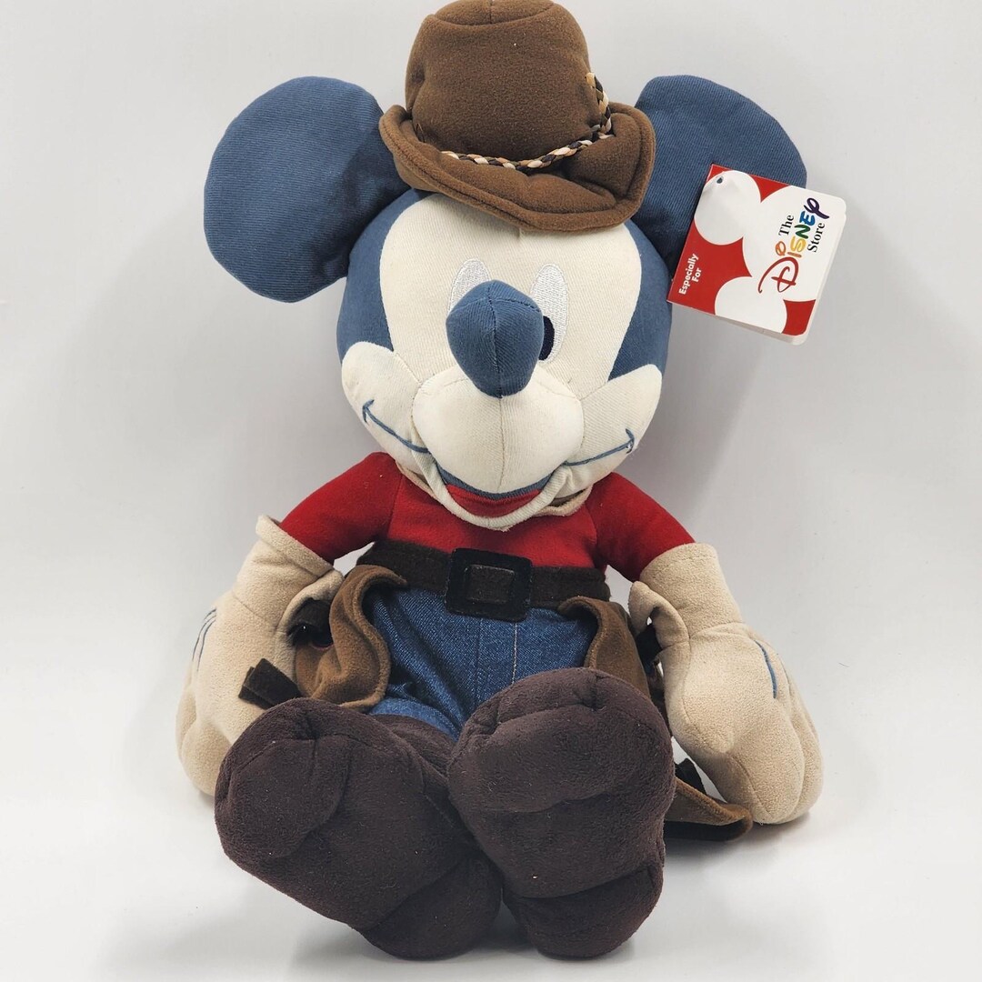 Walt Disney Store Indian Summer Mickey Mouse Plush Denim Stuffed Toy ...