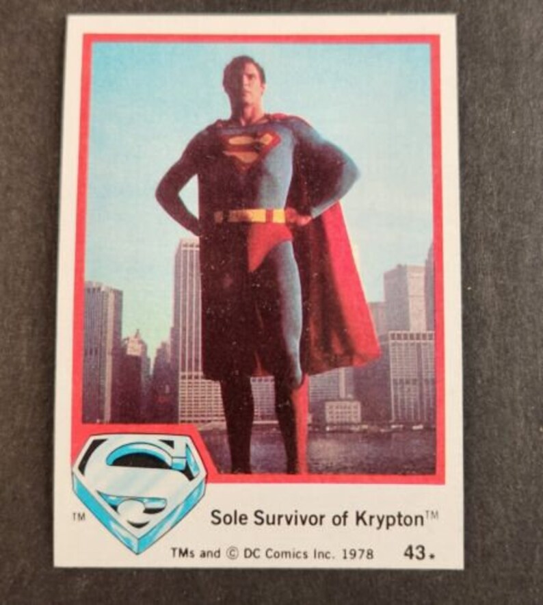 1978 Superman Trading Cards Movie Facts Scenes Dc Comics Lot - Etsy