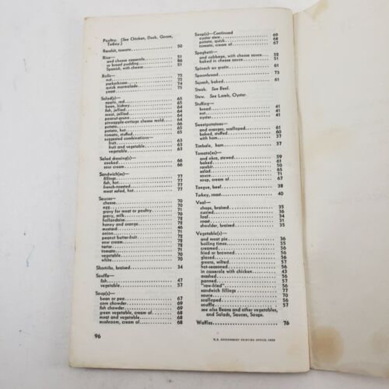 1966 Family Fare Food Management Recipes USDA Cookbook Vintage Robert T ...