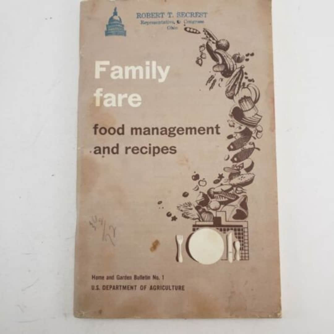 1966 Family Fare Food Management Recipes USDA Cookbook Vintage Robert T ...