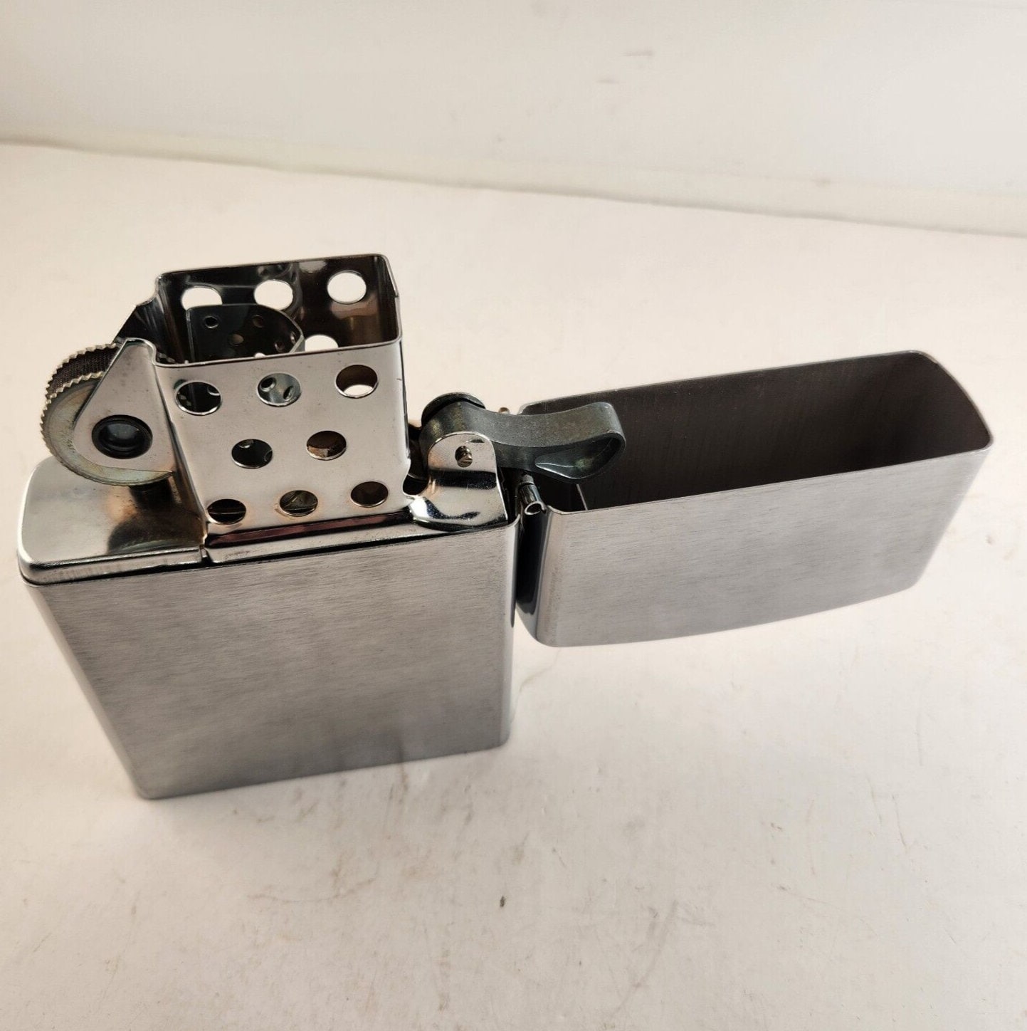 Jumbo Cigarette Lighter Silver Flip Top Japan Tabletop Flint Vintage ...