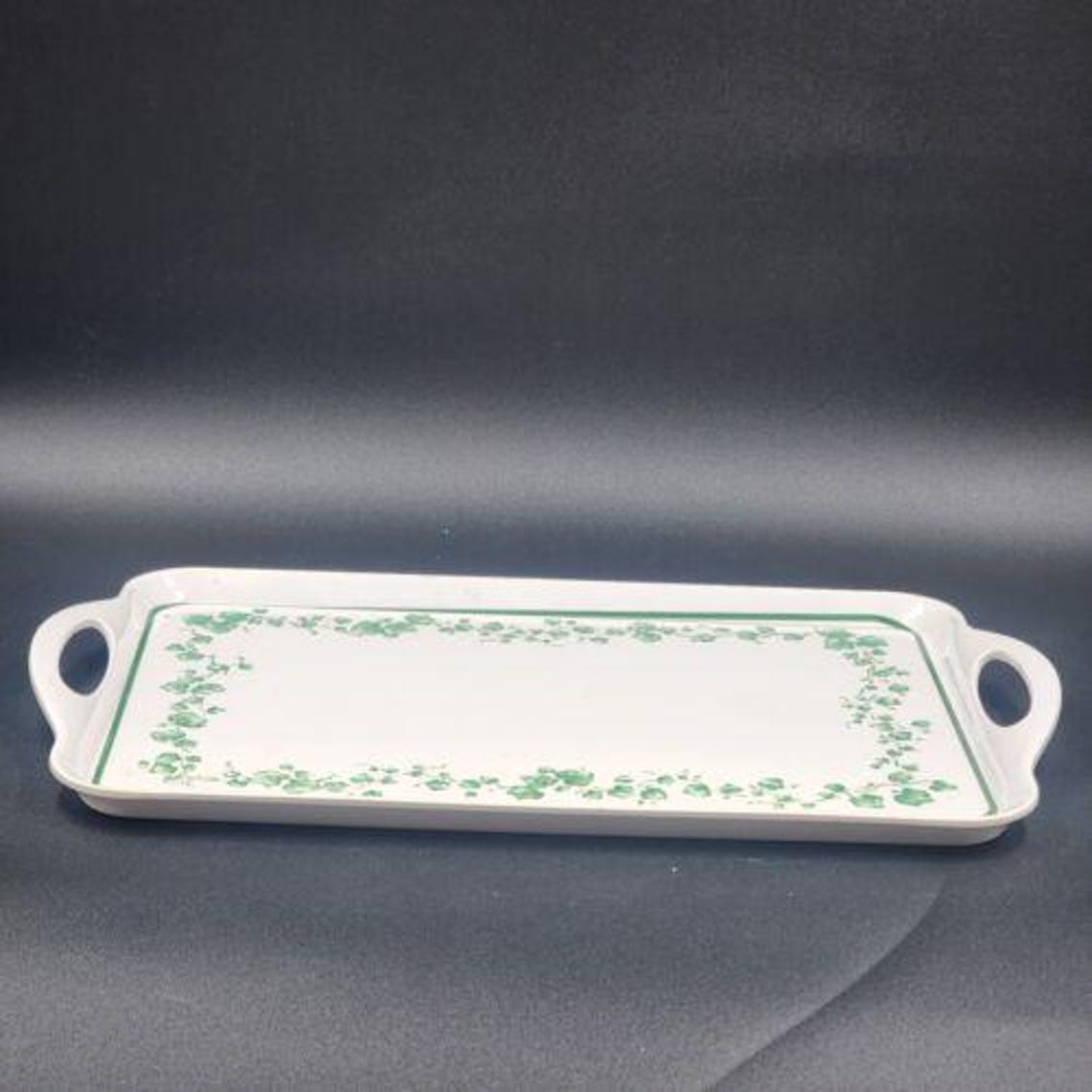 Corelle Coordinates Callaway Rectangle Serving Tray Green Ivy Decor 17 ...