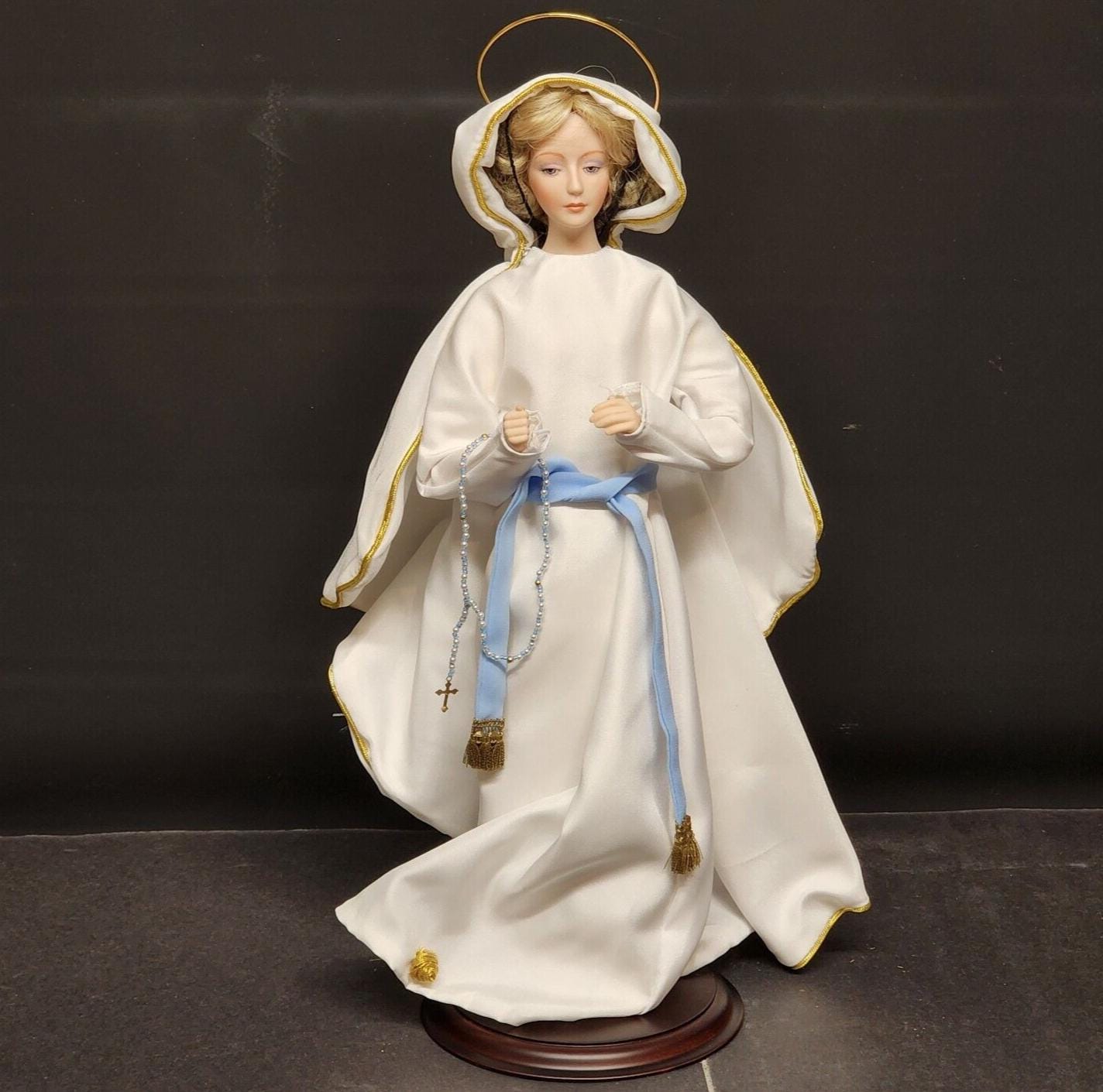 Our Lady of Lourdes Porcelain Doll by Franklin Heirloom Dolls Catholic ...