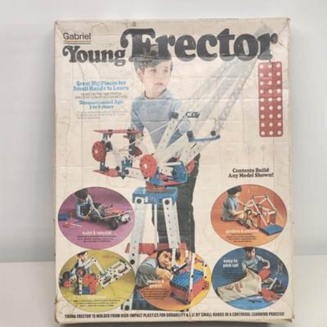 Gabriel Young Erector Set 33005 Lg Pcs Gears Building Toy 3-8yrs 1973 ...