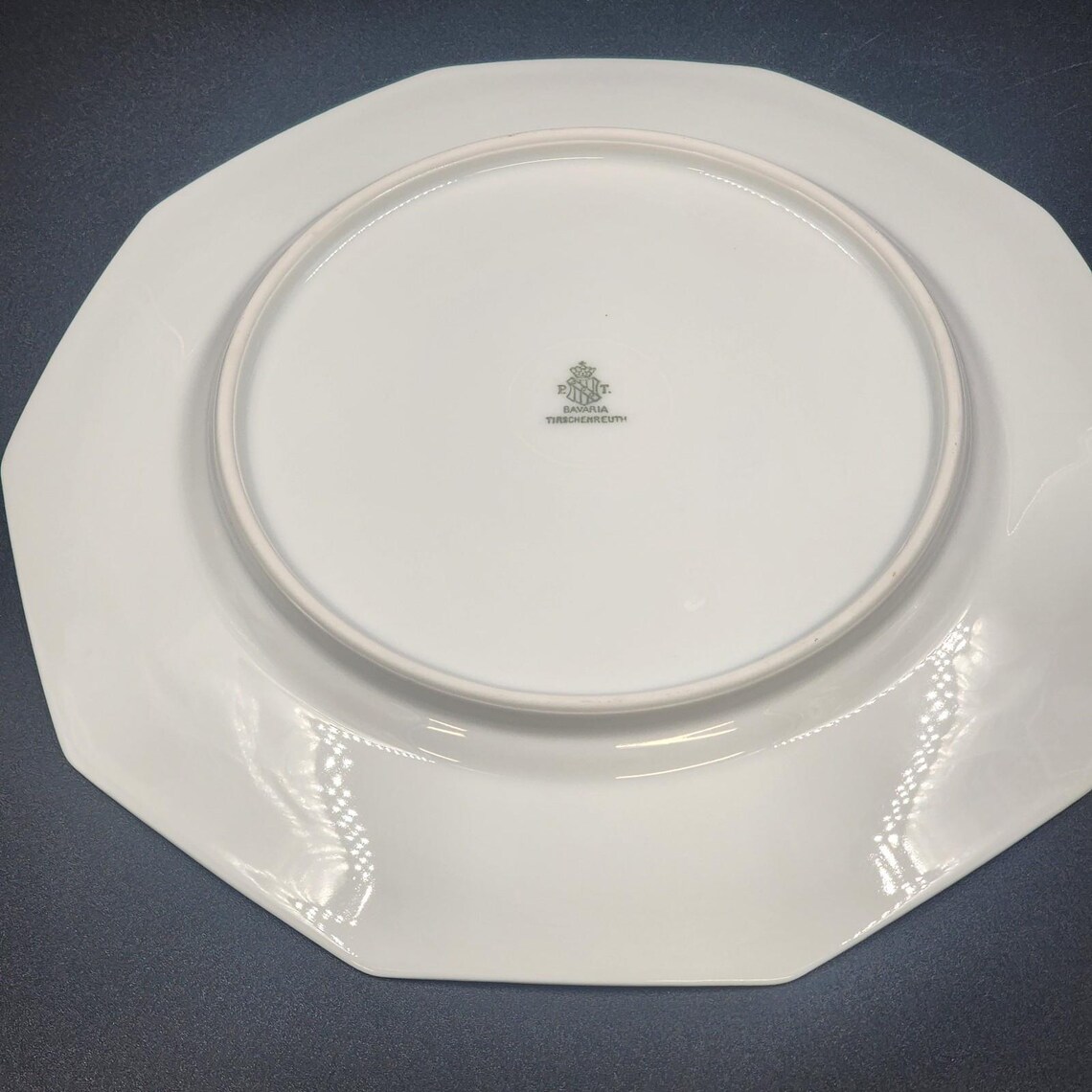 Vintage Tirschenreuth Bavaria Decagon Dinner Plate With Intricate Gold ...