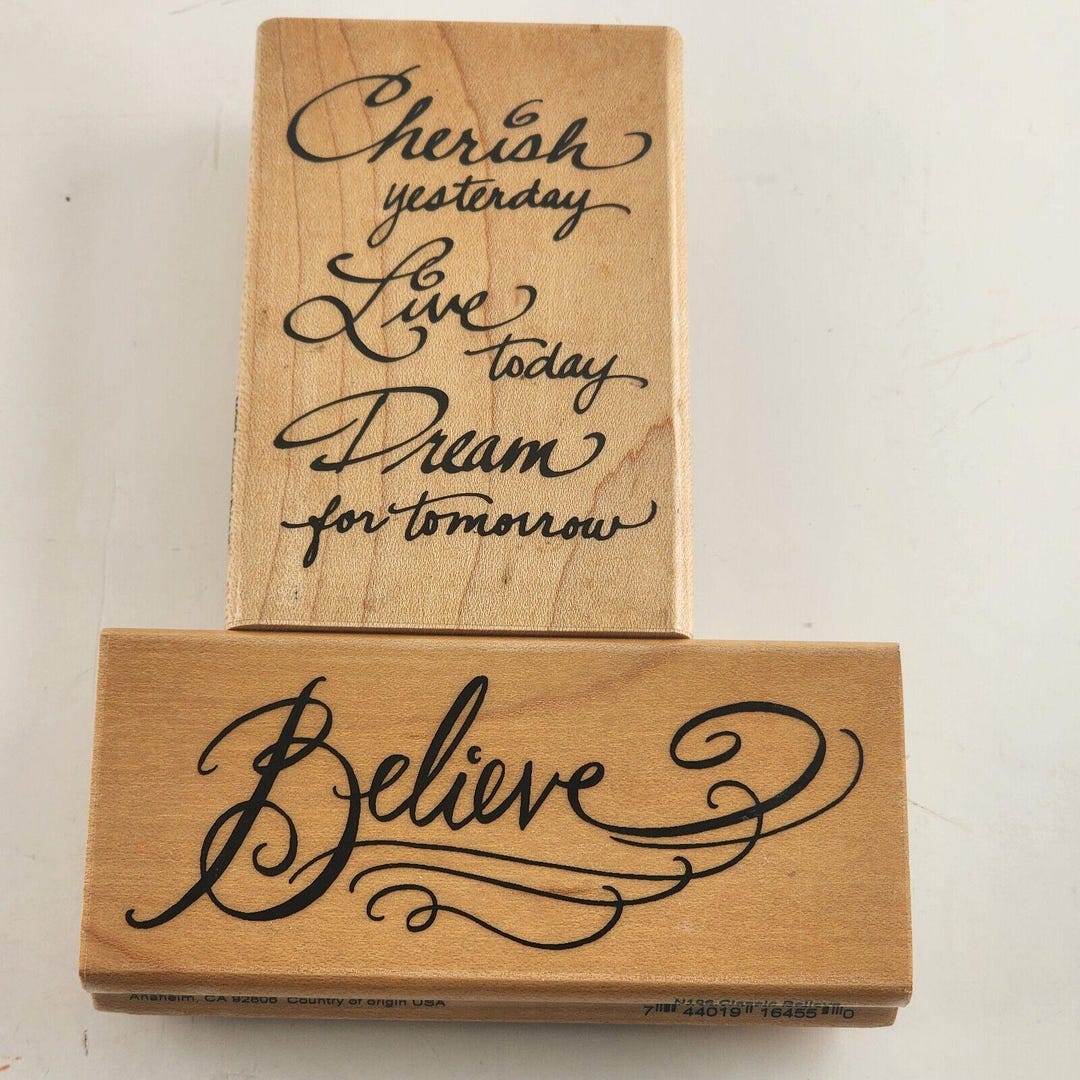 Stampendous Motivational Words & Sayings Wooden Mounted Rubber Stamps ...