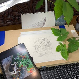 Two for Joy, Limited Edition, Linocut, Crow, Corvid - Etsy