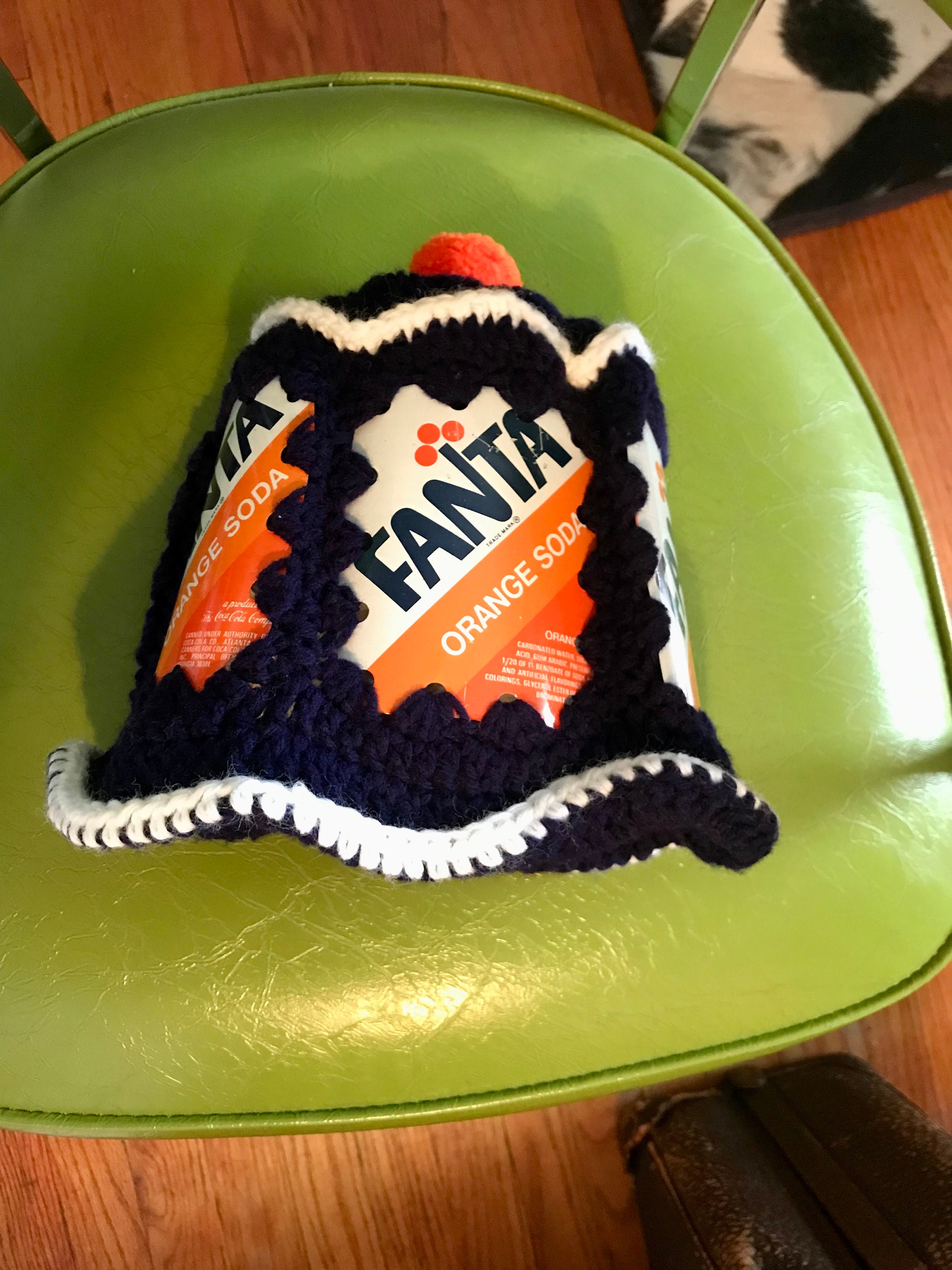 Handmade Crocheted Fanta Can Bucket Hat With Pompom - Etsy
