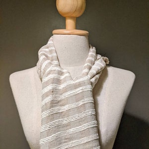 Lotus Fiber Silk Shawl 60”L X 14”W, Hand-spun Natural Fiber Lotus Silk ...