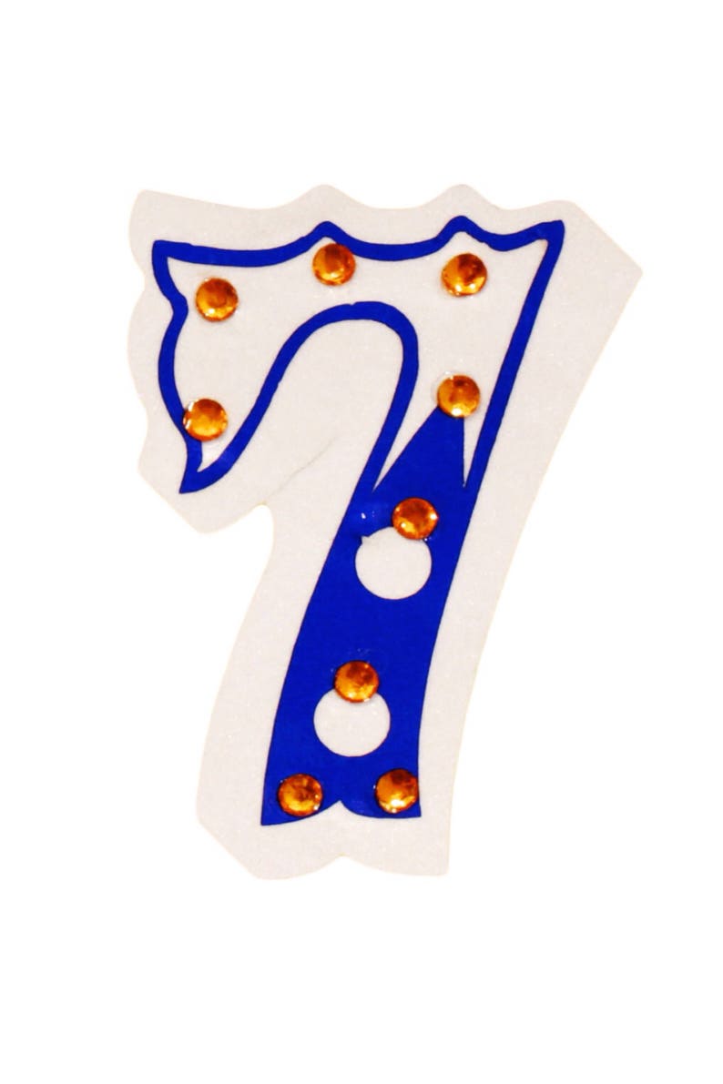 Number Reflective Decal With Sparkle - Etsy