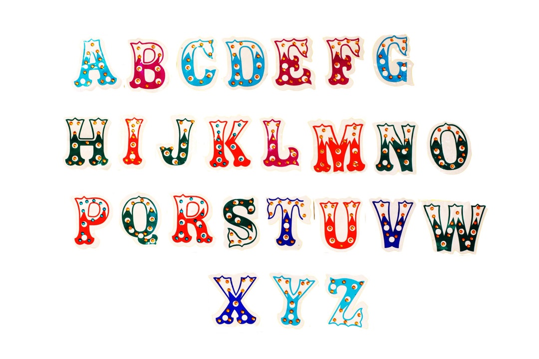 Alphabet Reflective Letters With Sparkle - Etsy