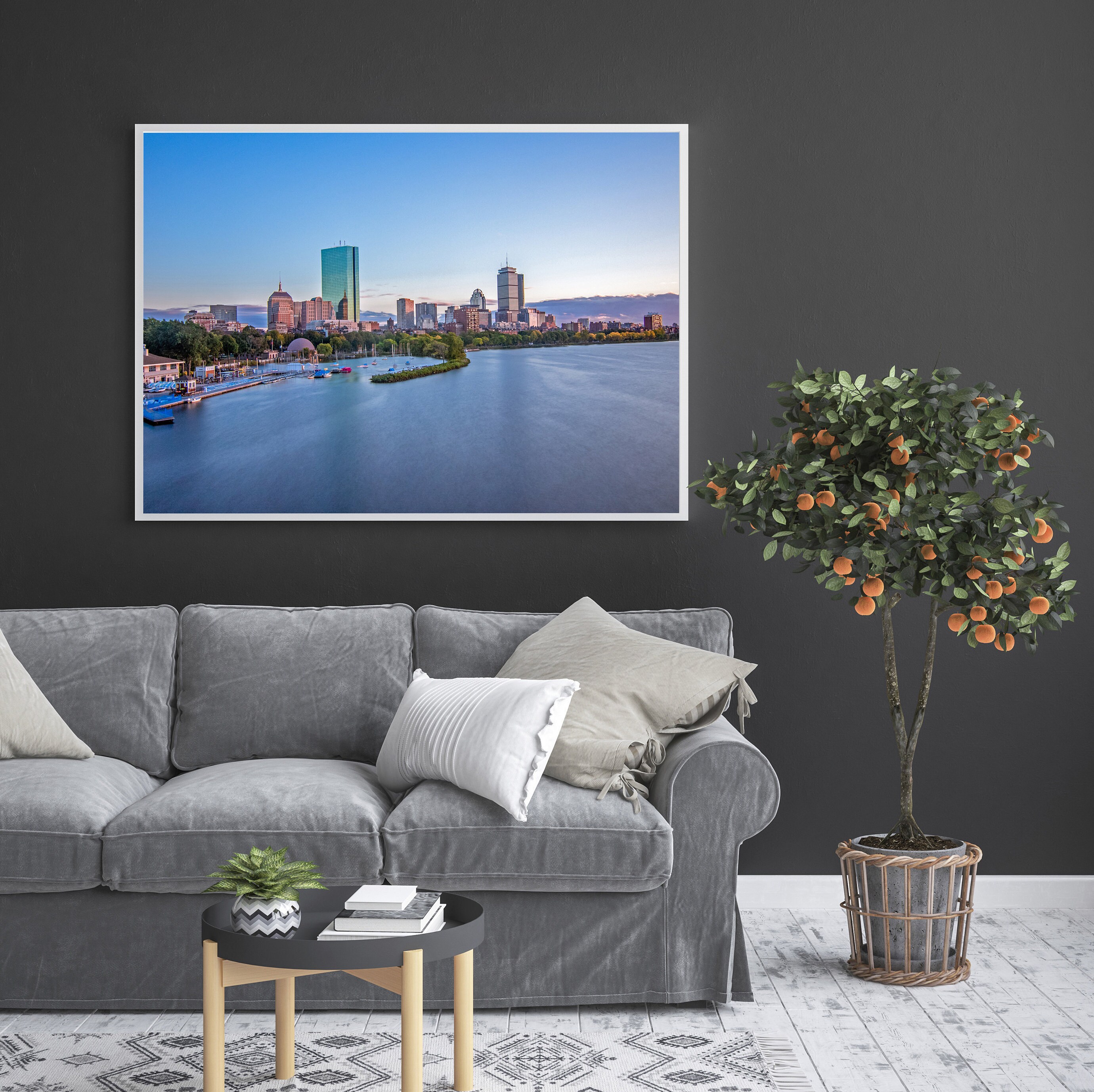 Stunning Boston Skyline Daylight Print, Boston Photography for Home ...