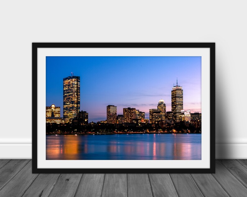 Boston Skyline Downtown Boston Memorial Drive Beacon Hill Boston Common ...