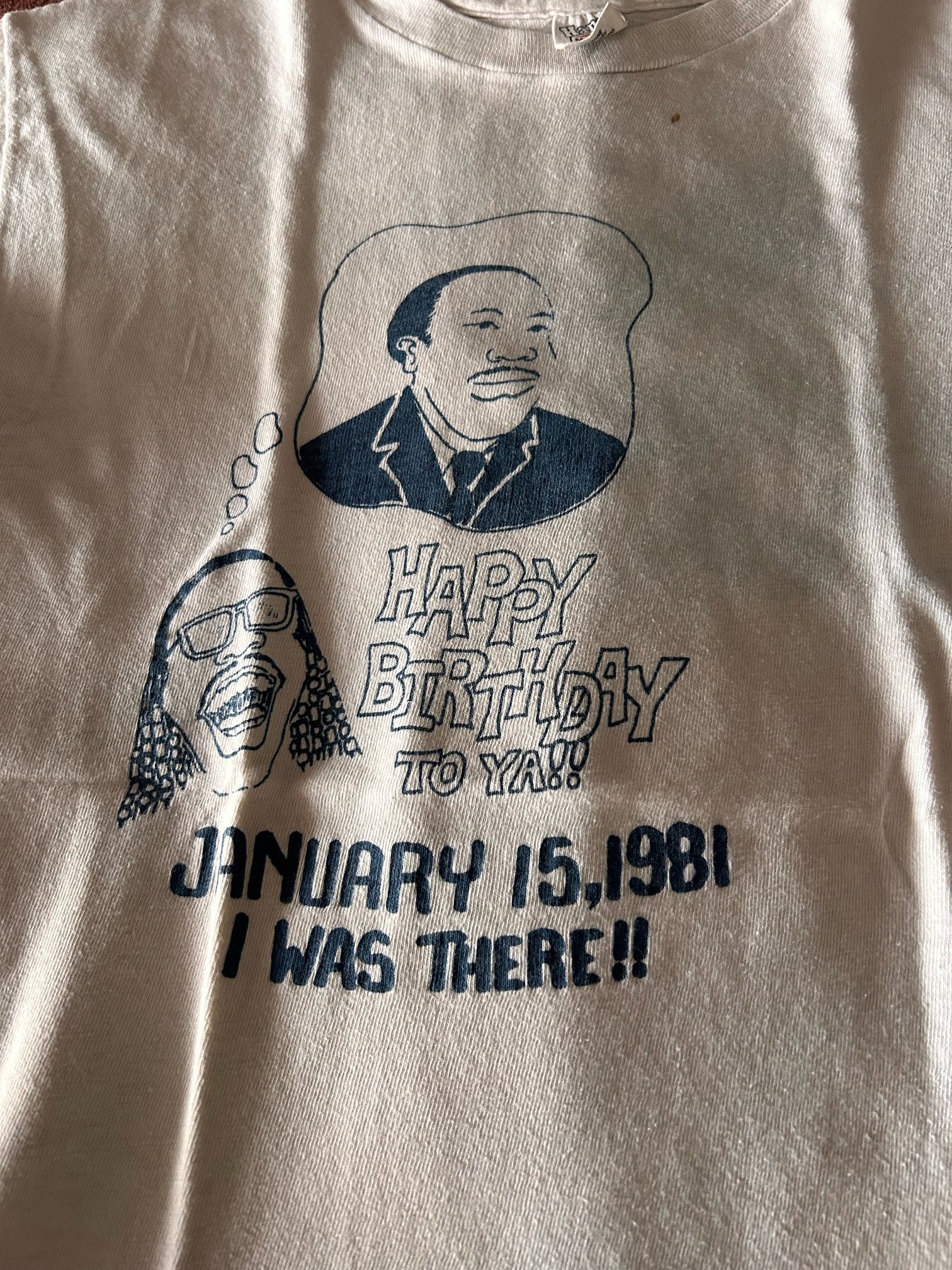 1981 Stevie Wonder Happy Birthday Martin Luther King Tee - Etsy