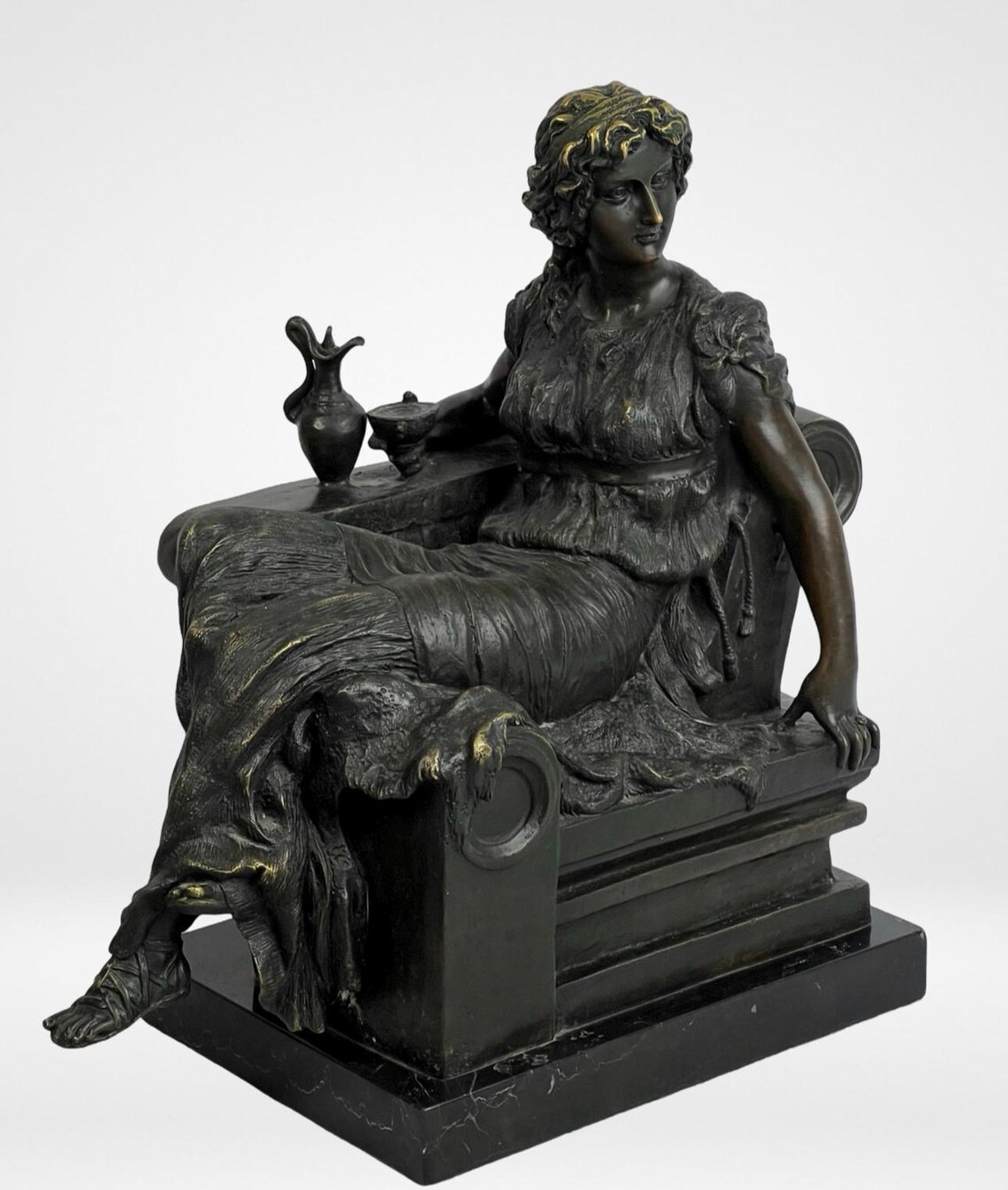 Neo-classical Bronze Sculpture of A Lady by Miol - Etsy