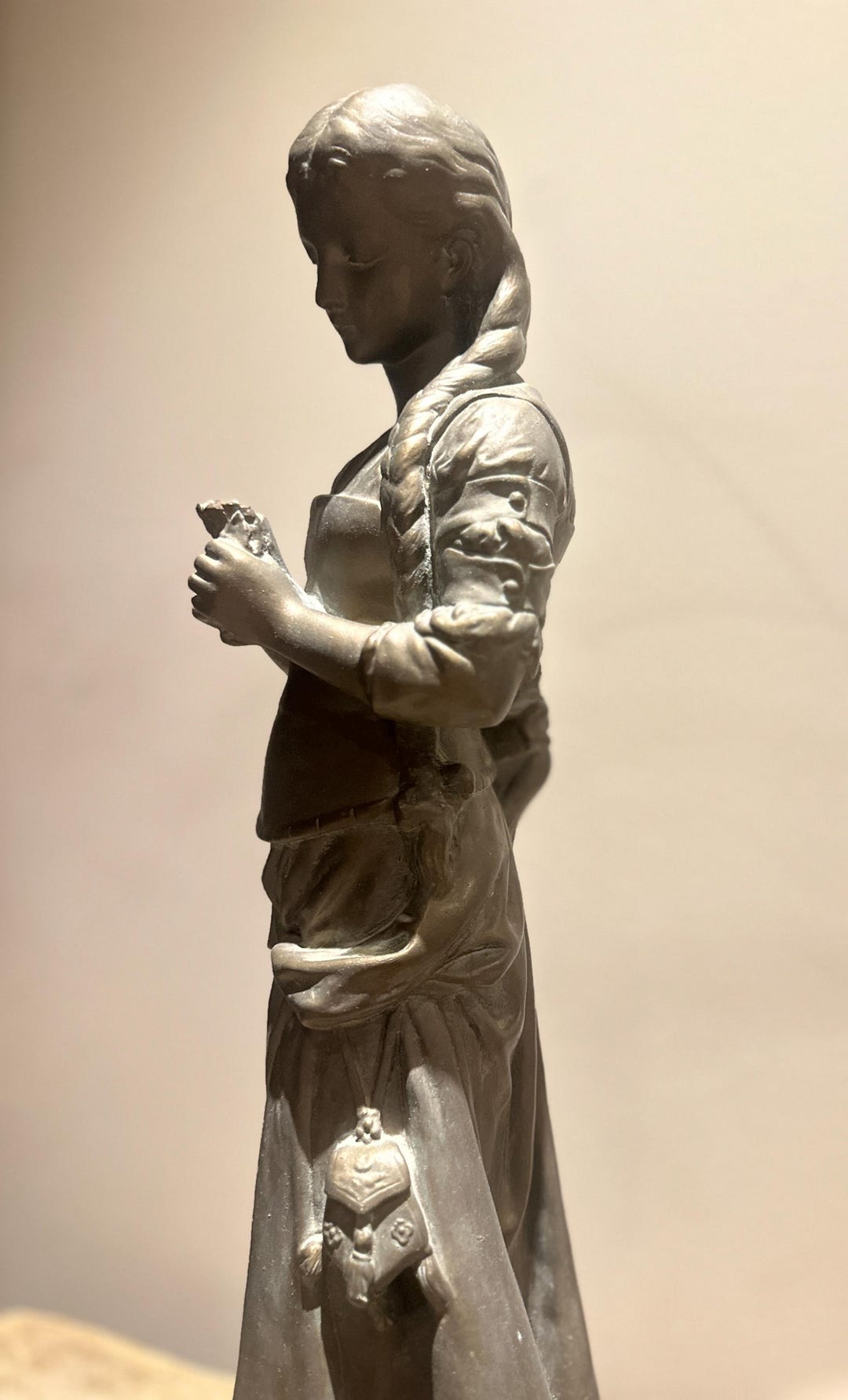 Vintage Chalkware Statue of a Young Woman - Etsy