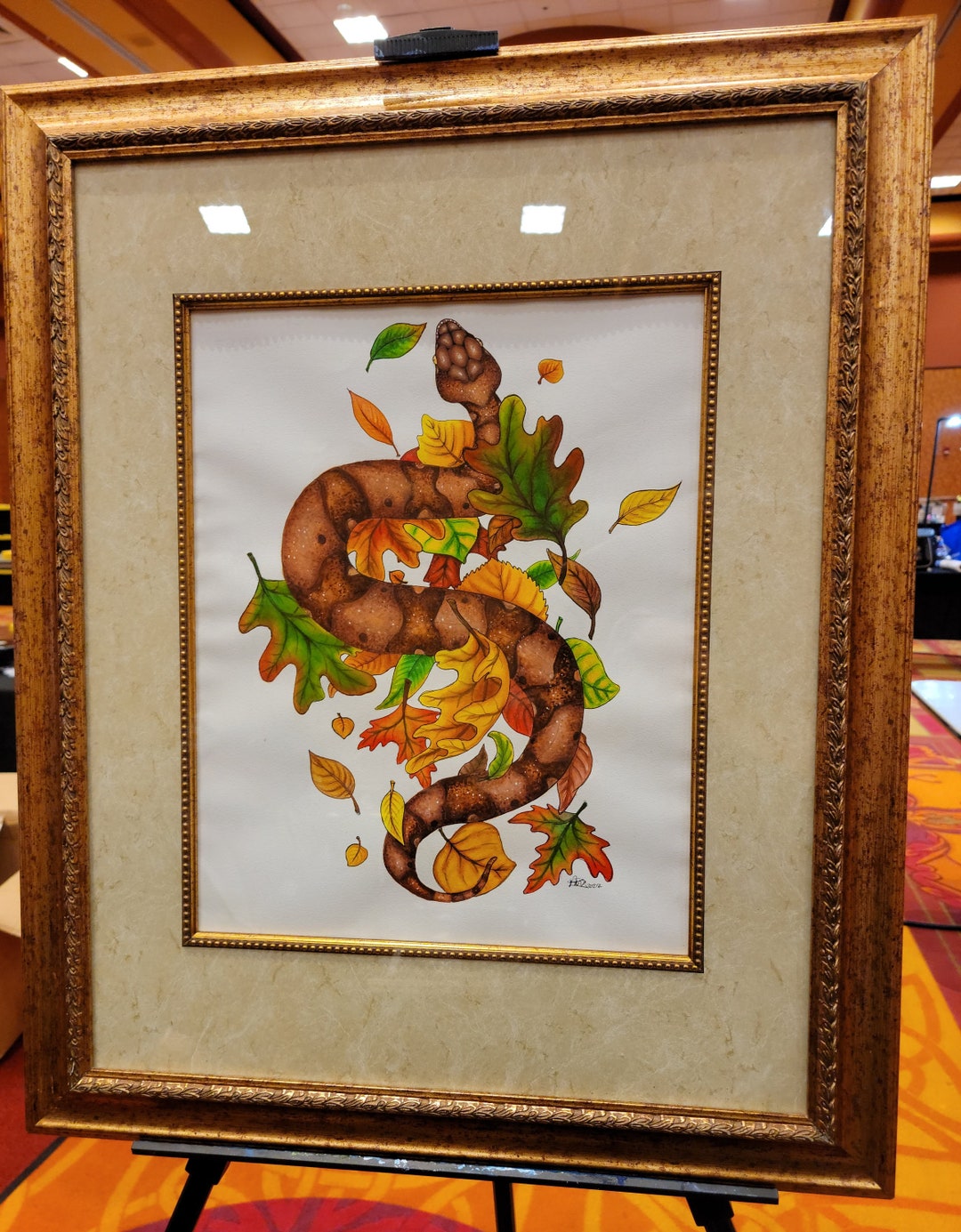 Copperhead - Original Watercolor Painting (large! - Read Description ...