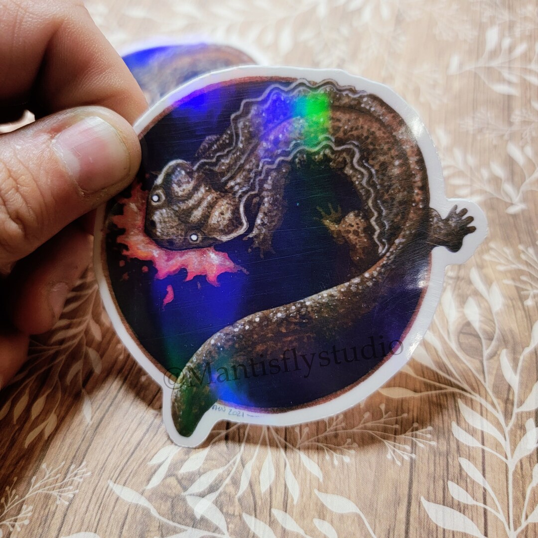 Holographic Hellbender Sticker - Etsy