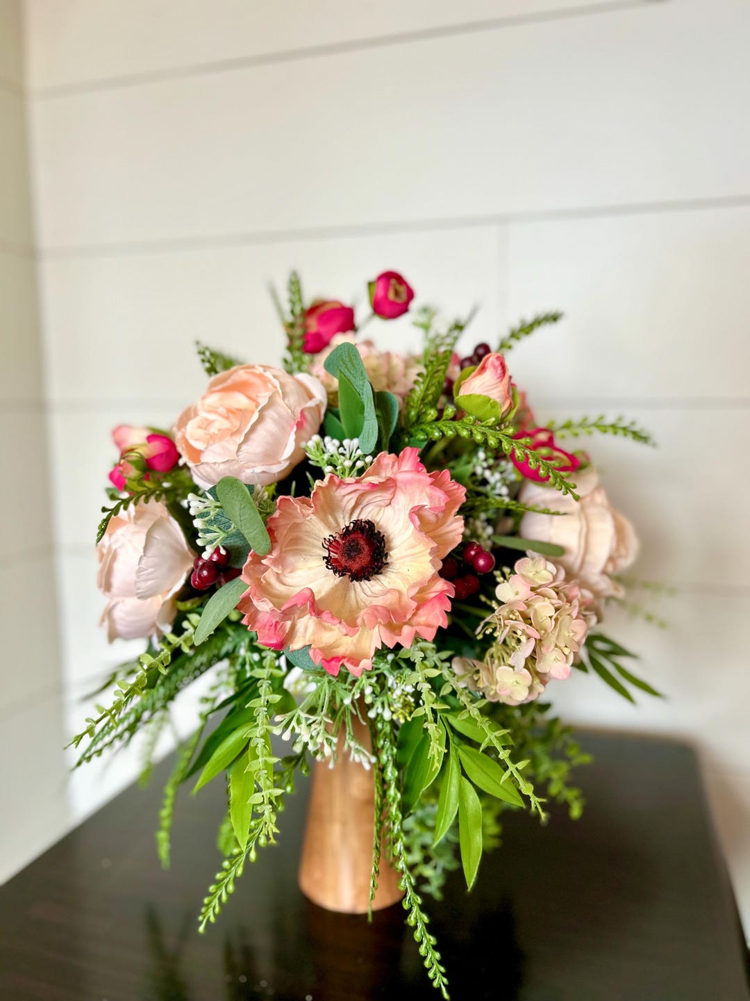 Candlestick Silk Floral Arrangement, Easter Table Decor, Floral Spring ...