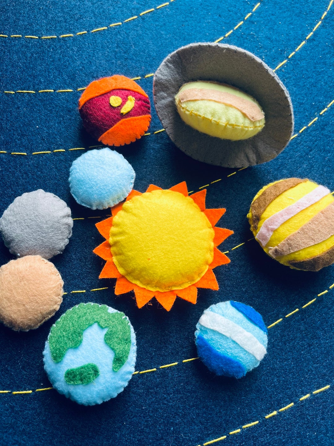Felt Planets Felt Solar System Stuffed Planets Play Mat Solar System ...