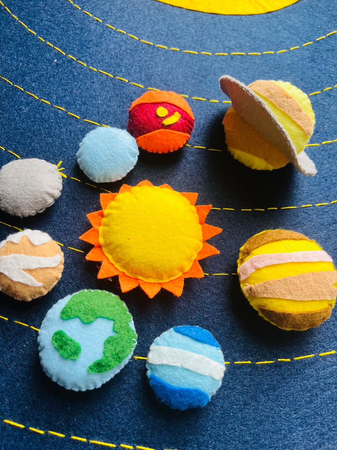 Felt Planets Felt Solar System Stuffed Planets Felt Play - Etsy