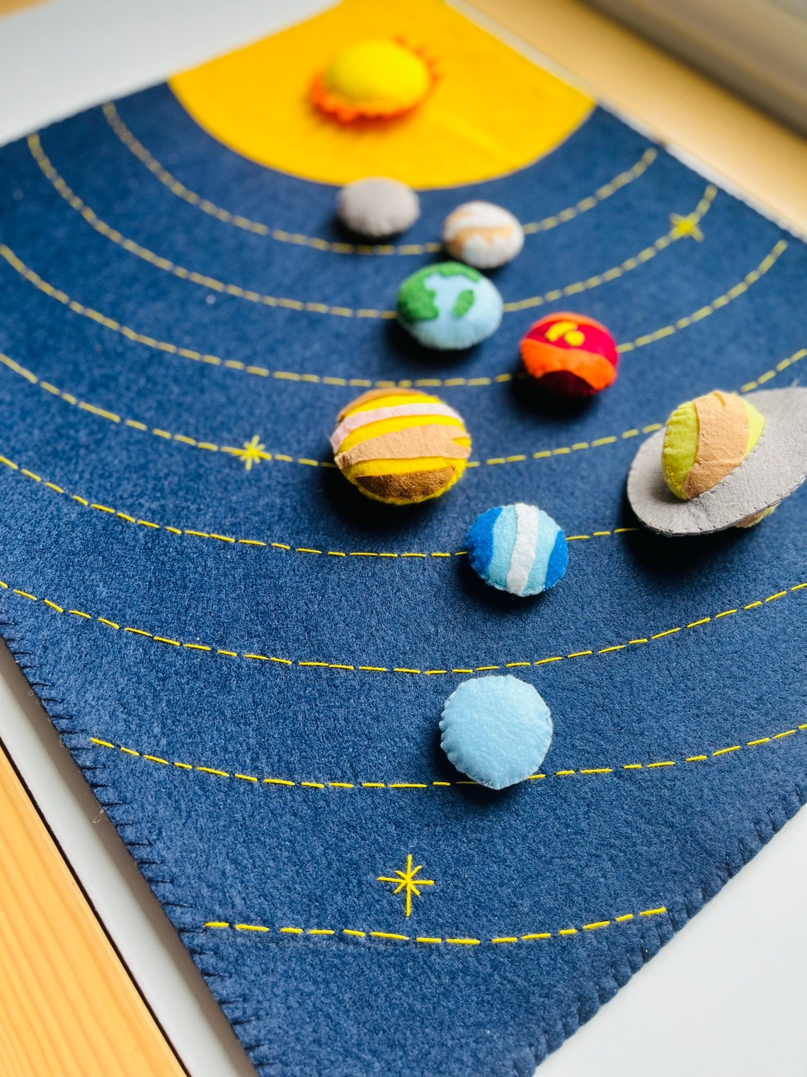 Felt Planets Felt Solar System Stuffed Planets Felt Play - Etsy