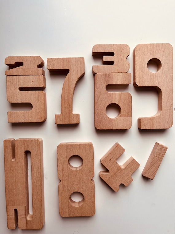 Large Sum Blocks Wooden Number Blocks STEM Solid Wood - Etsy