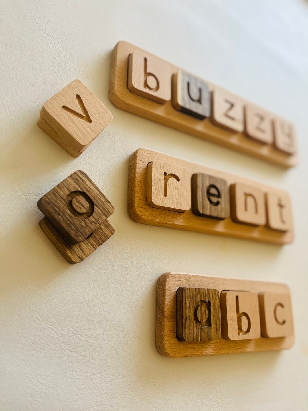 Wooden Alphabet Board | Word Building Set Trays| Learning Letters ...