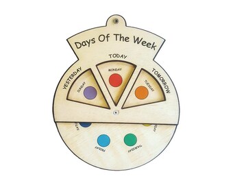 Day of the Week Clock | Etsy