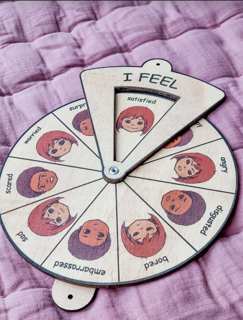 Roue des émotions en bois Tableau des sentiments Montessori - Etsy Canada